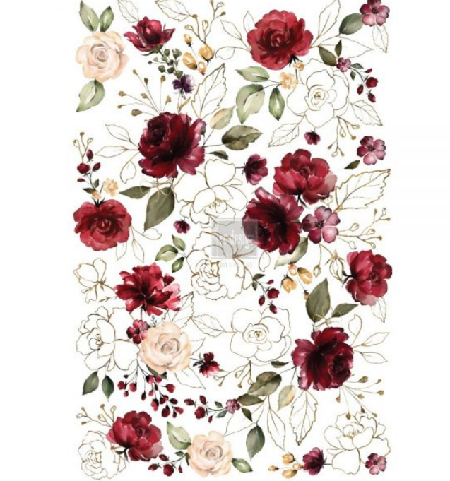 Midnight Floral - Redesign with Prima Decor Transfer – Dove and Arrow