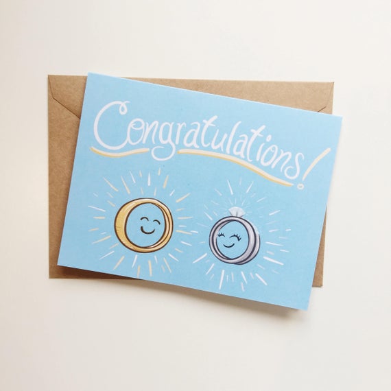 Congratulations Rings Wedding Card PRO11 – Dove and Arrow